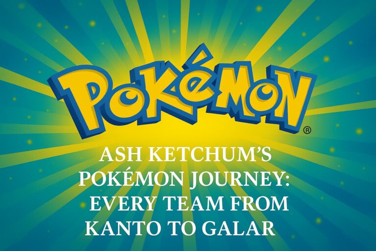 Ash Ketchum’s Pokémon Teams by Region